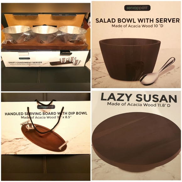Servappetit | Kitchen | Servappetit Acacia Wood Set 9 Piece | Poshmark